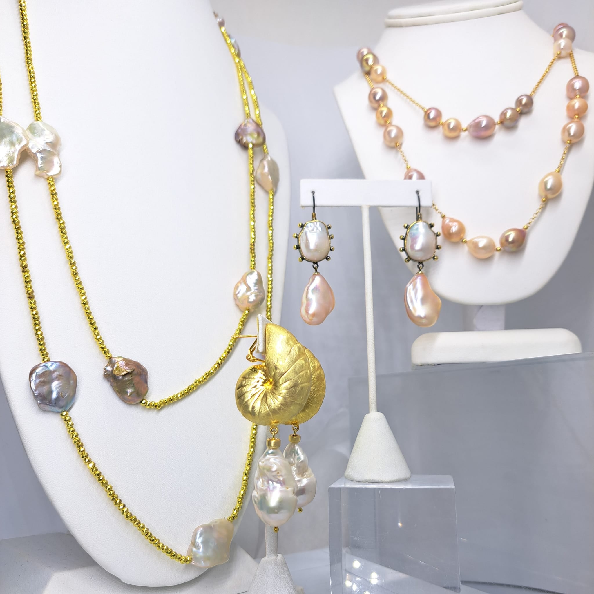 Pearl Jewelry- Handmade Gemstone and Pearl Sterling and 14kt Jewelry ...